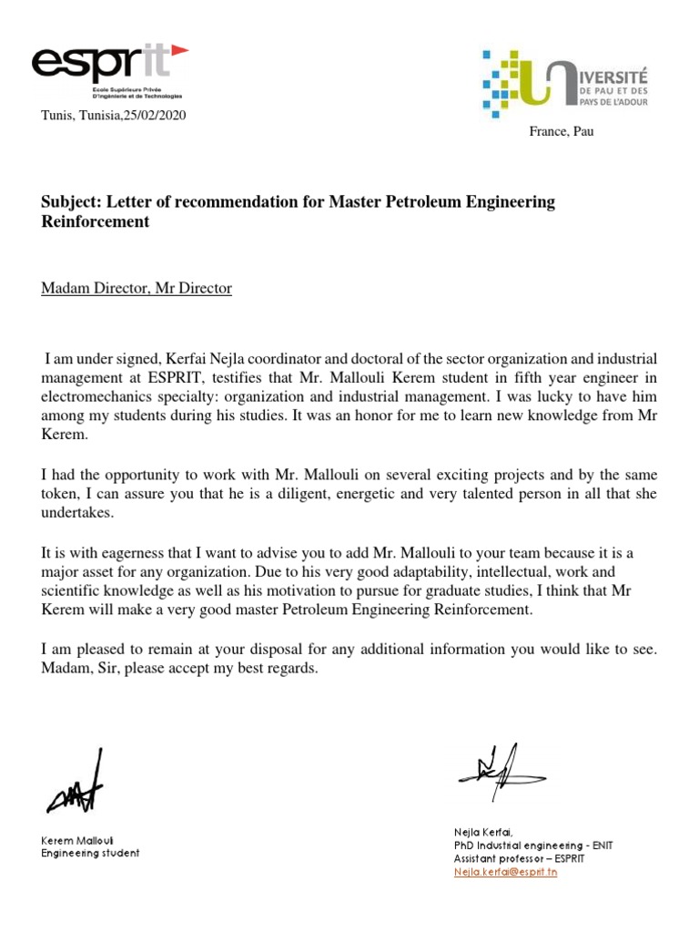 Recommendation Letter | PDF | Art | Technology & Engineering