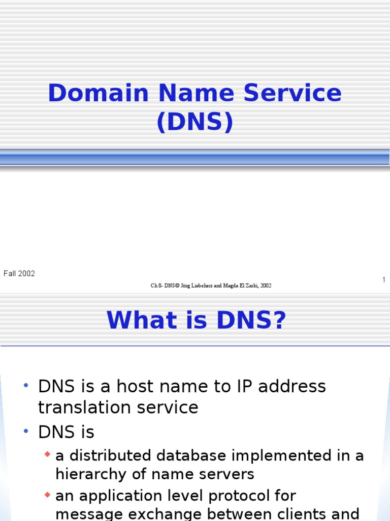 DNS | PDF | Domain Name System | Network Architecture