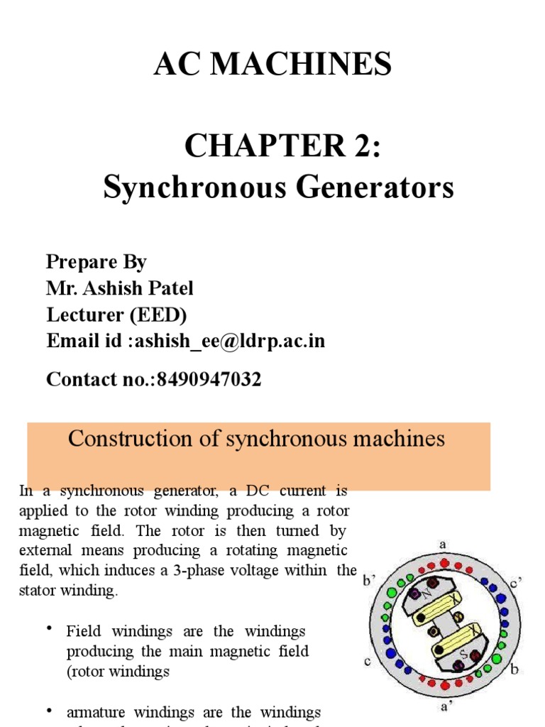 Synchronous Generators: Construction and Equivalent Circuit Model | PDF ...