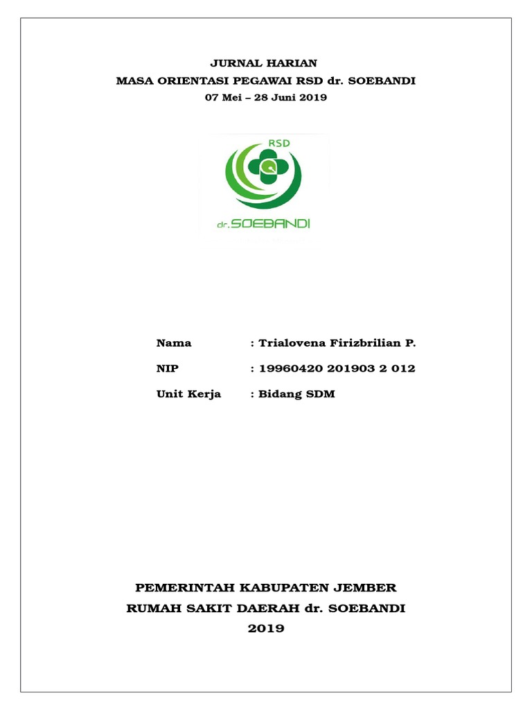 Contoh Cover Jurnal Harian | PDF