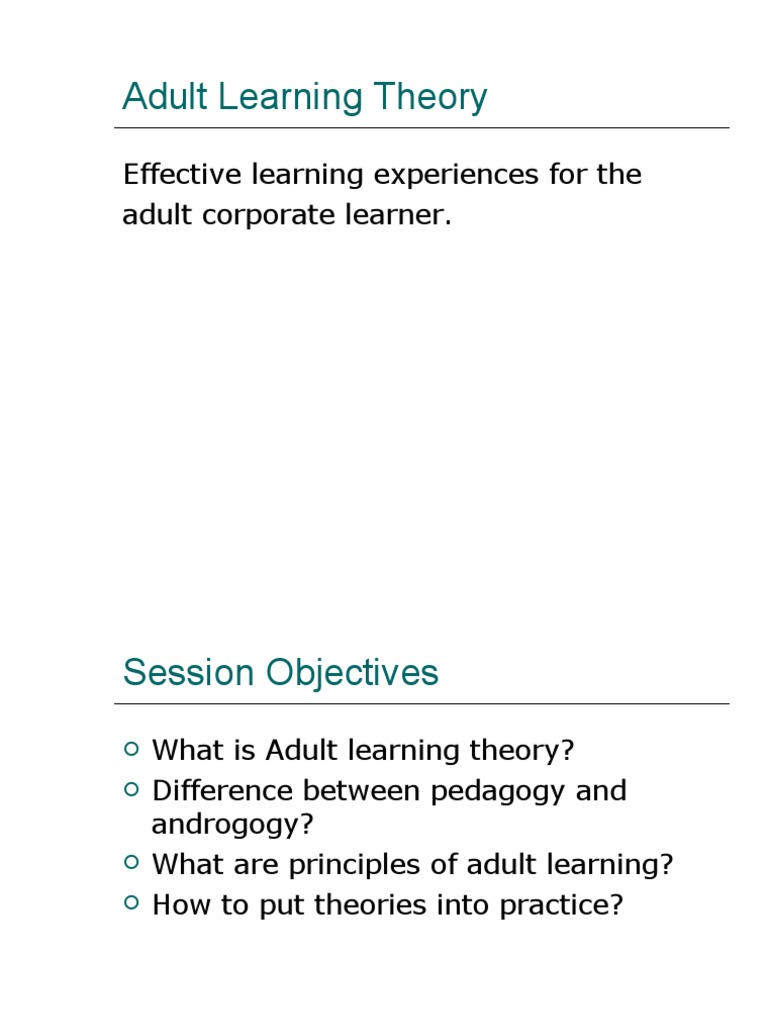Adult Learning | PDF | Adult Education | Pedagogy