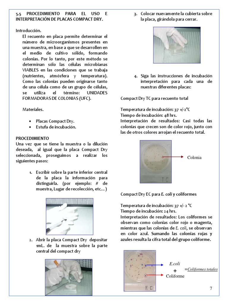 Uso e Interpretación Placas Compact Dry | PDF | Unidad de formación de ...