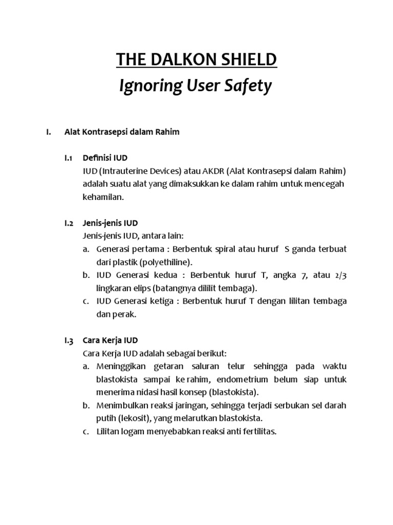 Case Study: The Dalkon Shield | PDF