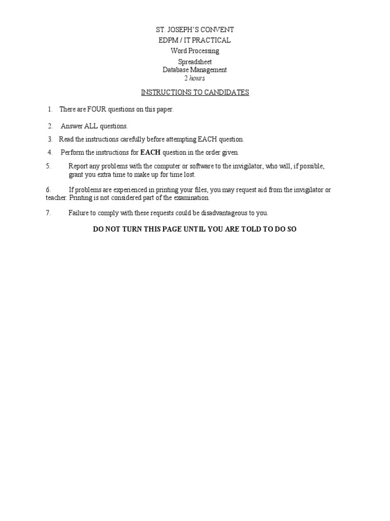 Edpm It Practical | PDF | Spreadsheet | Paragraph