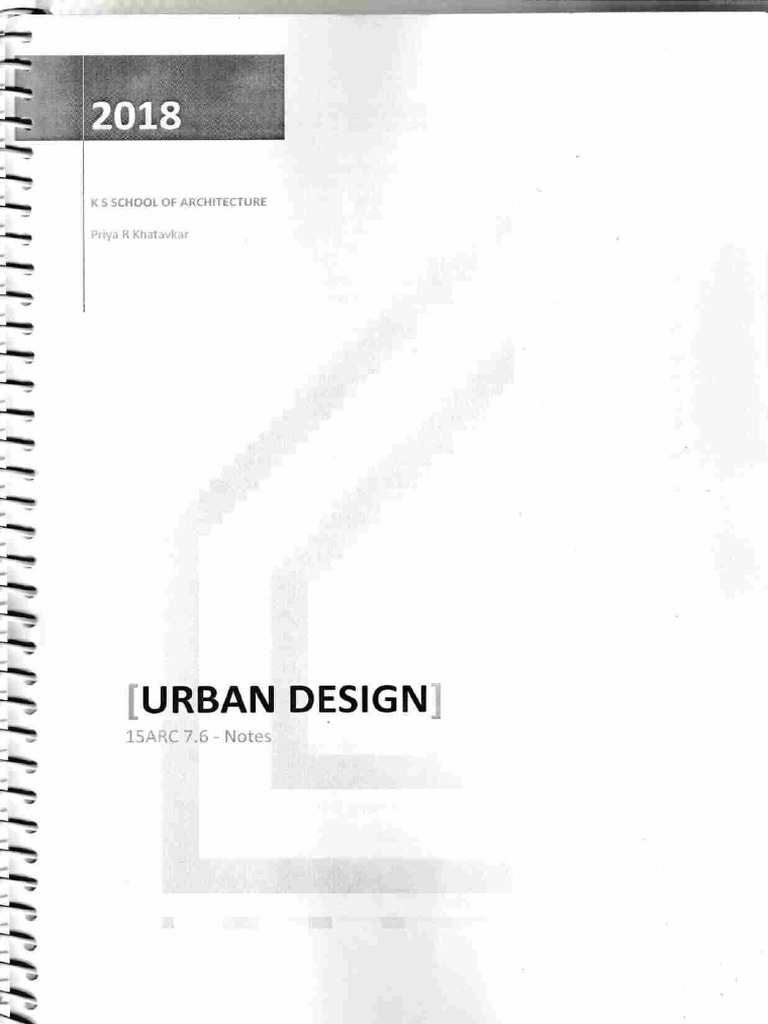 Urban - Design.notes KSSA | PDF