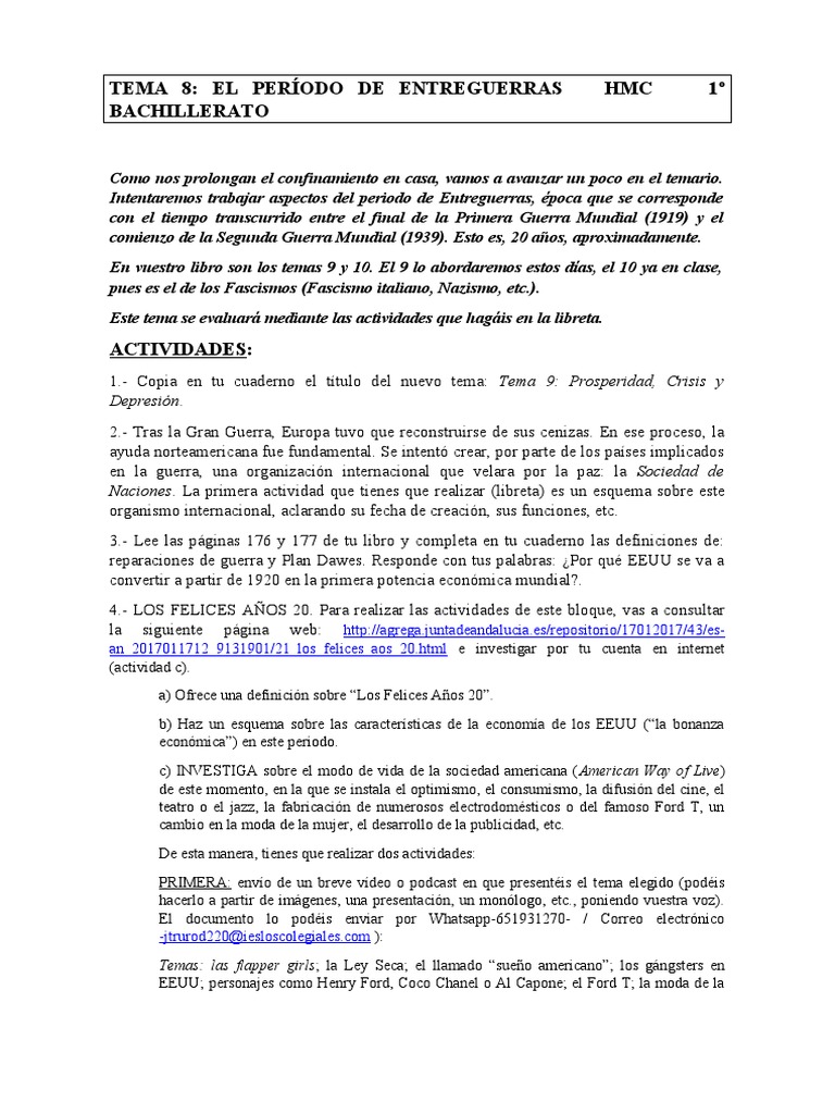 TEMA 8 HMC Bachillerato | PDF | Agitación