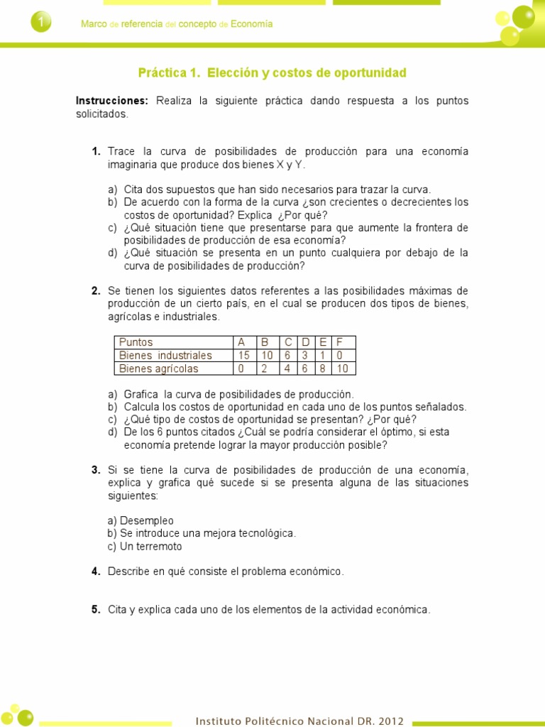 Curvas de Producción y Oportunidad | PDF | Finanzas y dinero