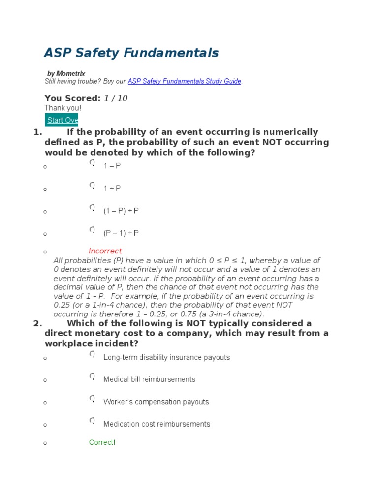 ASP Safety Fundamentals: Thank You! | PDF | Emergency Management ...