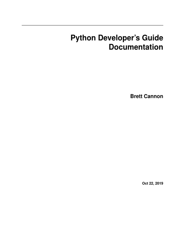 Cpython Devguide Pdf Pdf Python Programming Language Computer Programming