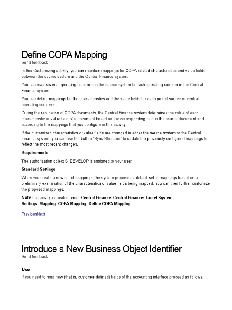 Define COPA Mapping: Requirements | Download Free PDF | Object ...