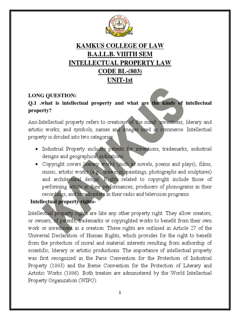 Ipr PDF | PDF | Intellectual Property | Patent