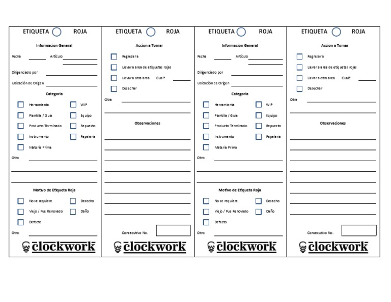 Etiqueta Roja 5S | PDF | Science | Ciencia y Tecnología