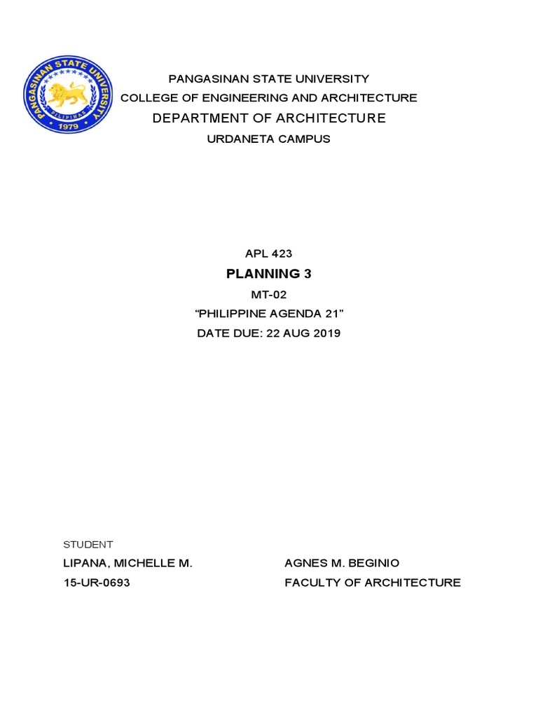 Planning 3 BLANK Cover Page | PDF