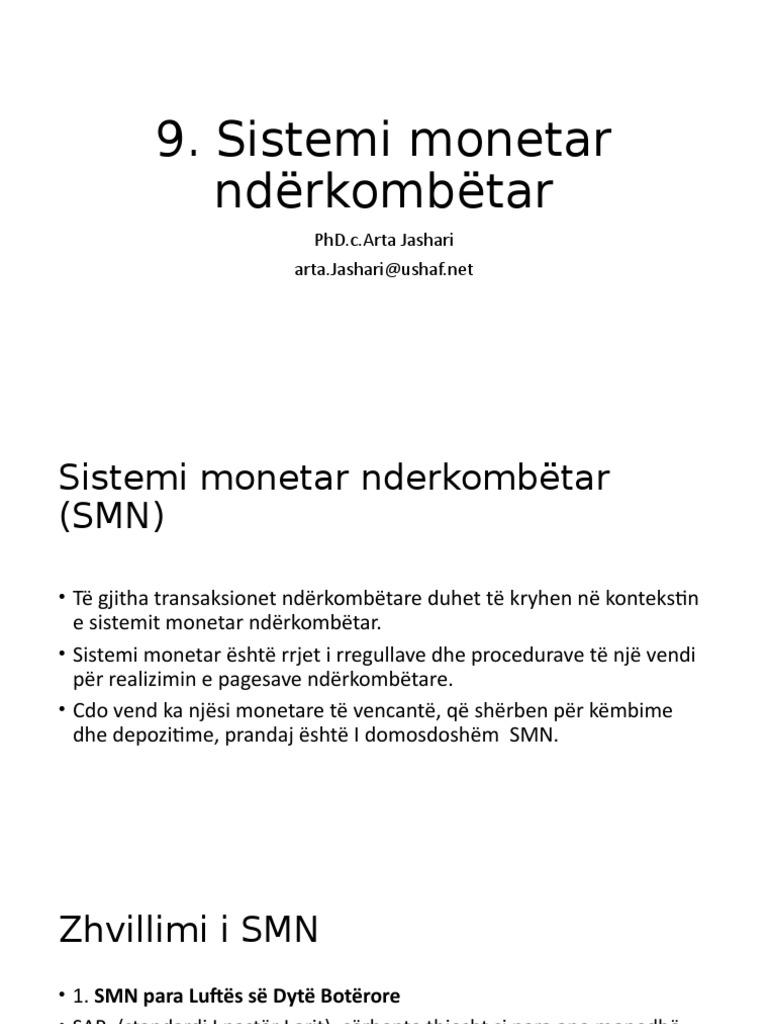 9.sistemi Monetar Nderkombetar | PDF