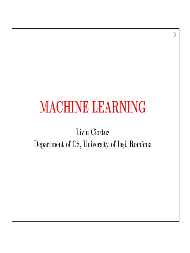 Machine Learning Basic | PDF | Machine Learning | Accuracy And Precision