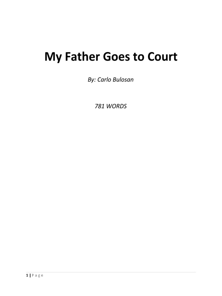 Huertas Resilience My Father Goes To Court | PDF