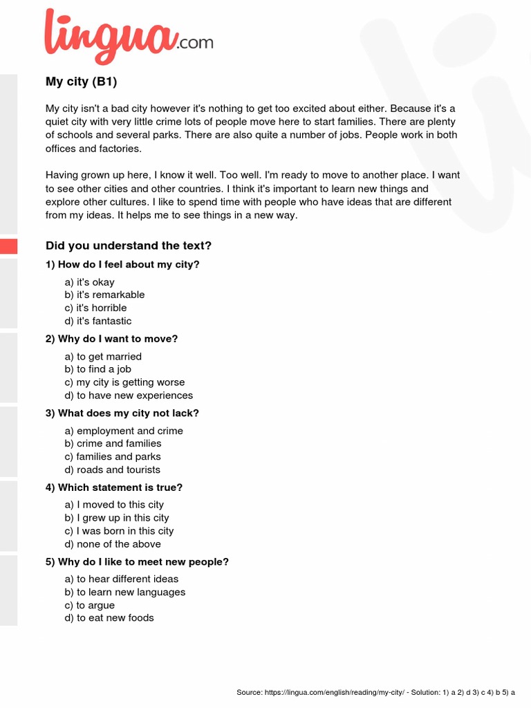 English Text My City PDF | PDF