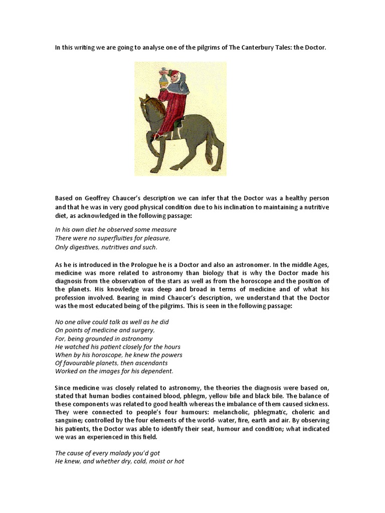 Analysis of The Doctor - The Canterbury Tales | Science | Wellness