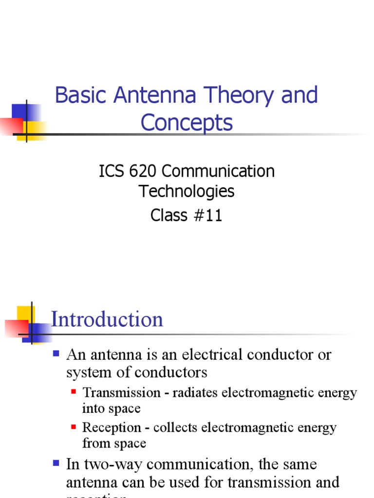Basic Antenna Theory and Concepts | PDF | Antenna (Radio) | Radio ...