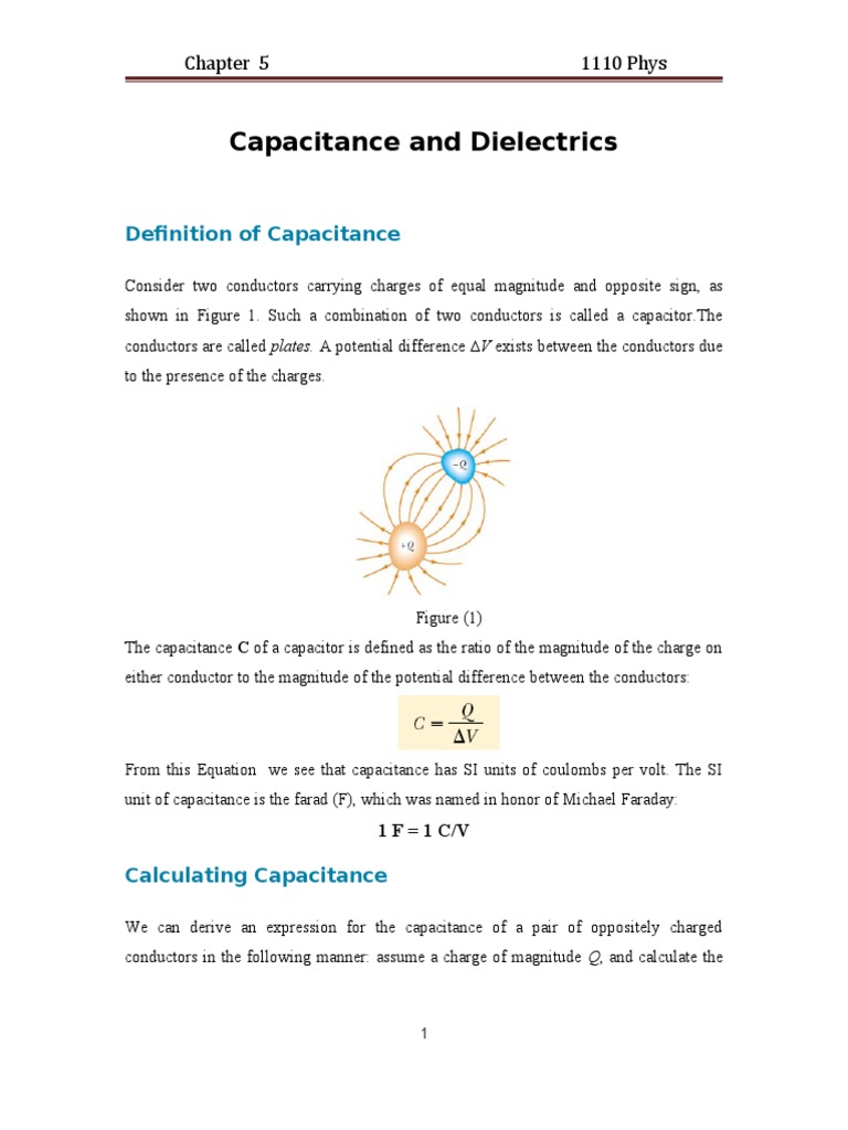 Capacitance and Dielectrics | PDF | Capacitance | Capacitor