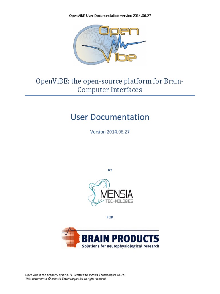 Openvibe User Manual Pdf Pdf Cross Platform Software Server Computing 