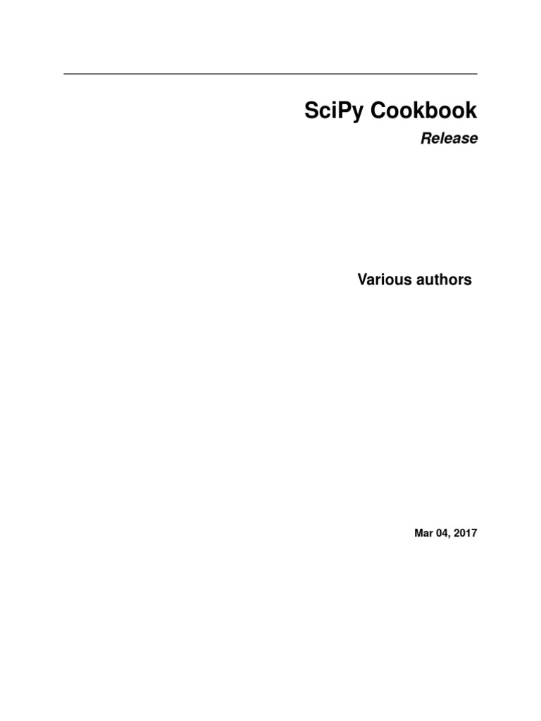 Scipy Cookbook Pdf Matlab Comma Separated Values