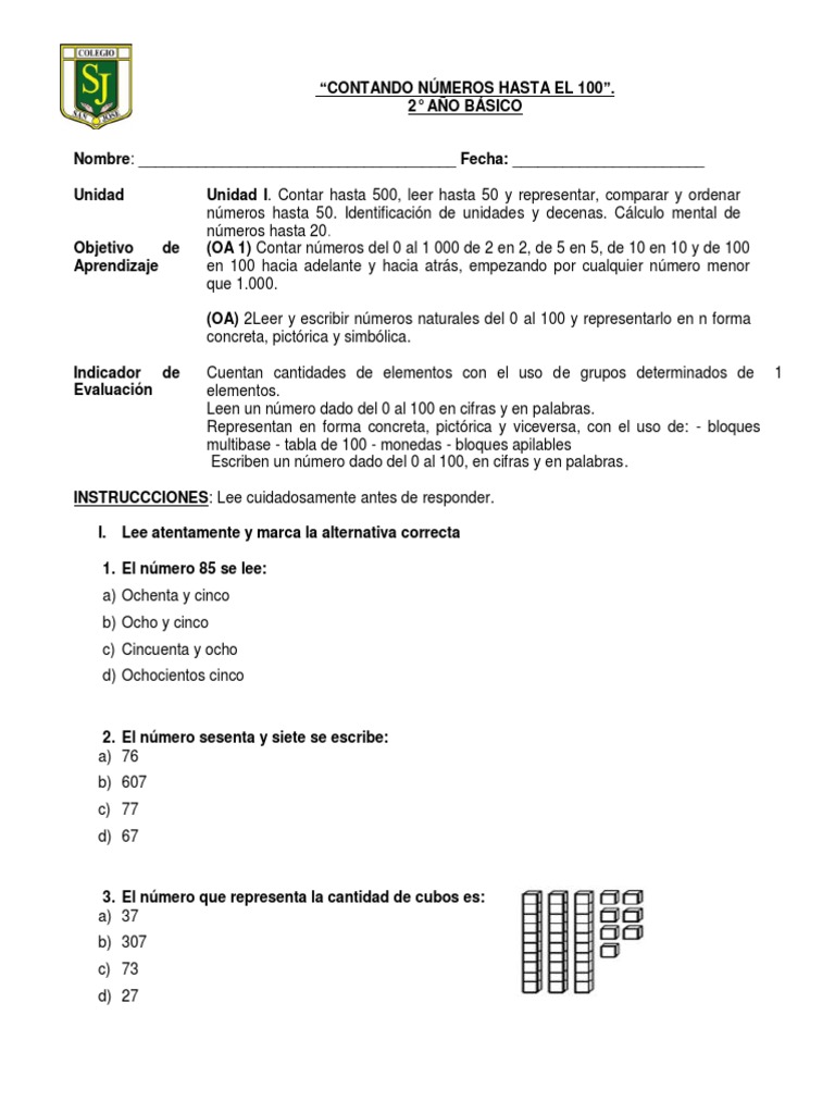Actividades de conteo hasta 100 | PDF | Métodos y materiales de enseñanza