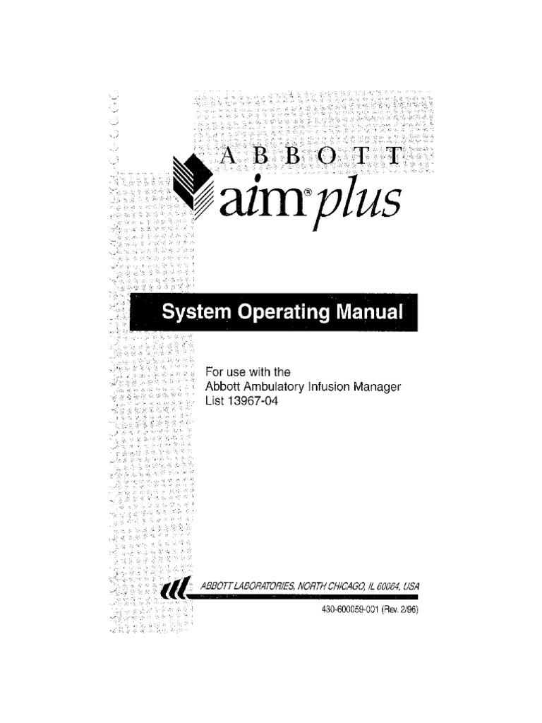 Abbott AIM Plus - User Manual PDF | PDF