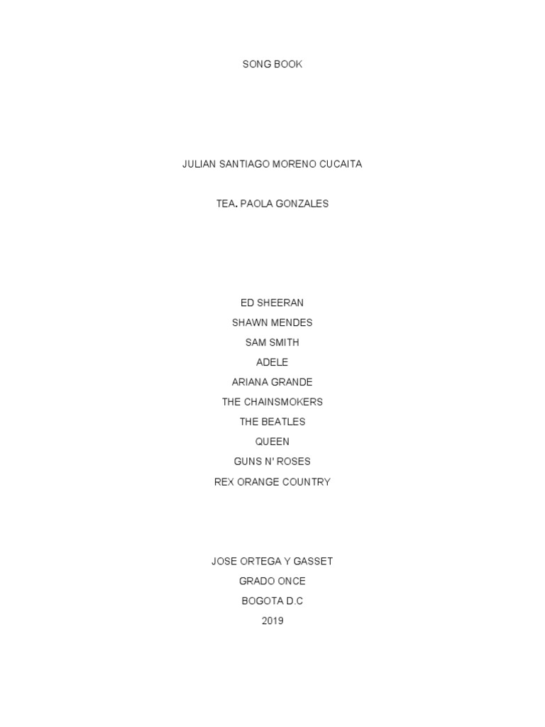 Book Song | PDF