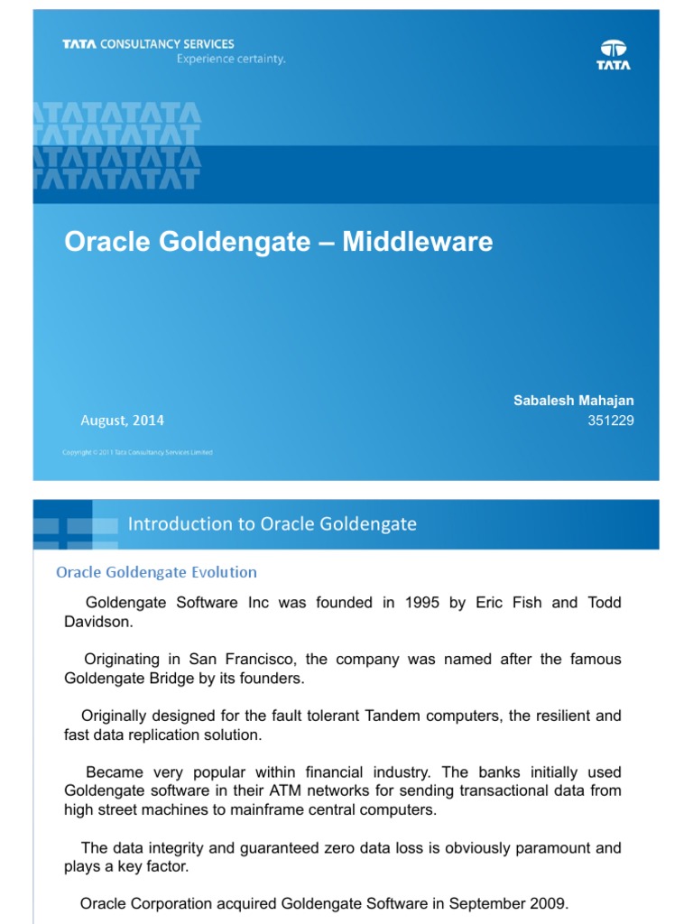 GoldenGate - Training | PDF | Database Transaction | Databases