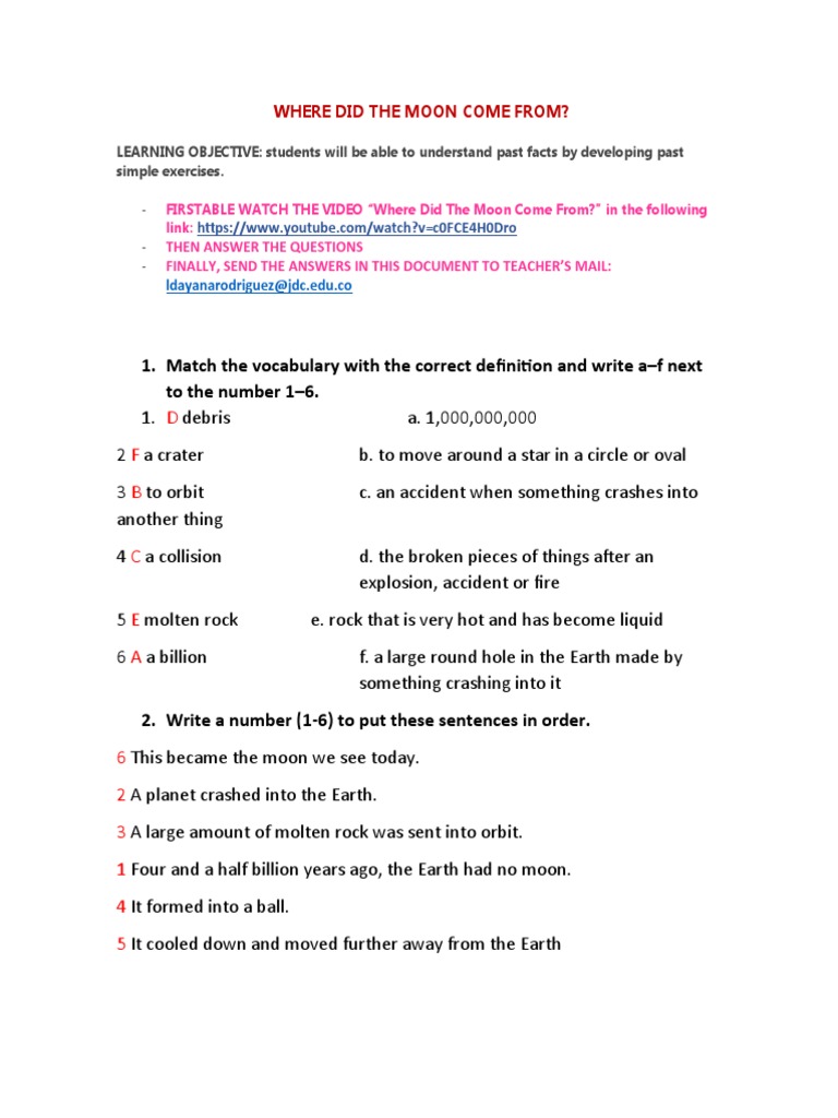 Workshop-Where Did The Moon Come From | PDF | Moon | Orbit