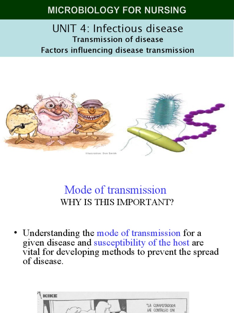 Unit 4 Infectious Disease - Modes of Transmission | PDF | Transmission ...