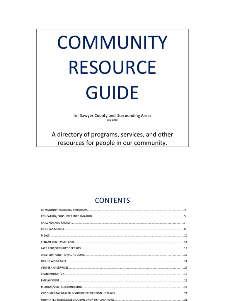 Community Resource Guide: A Directory of Programs, Services, and Other ...