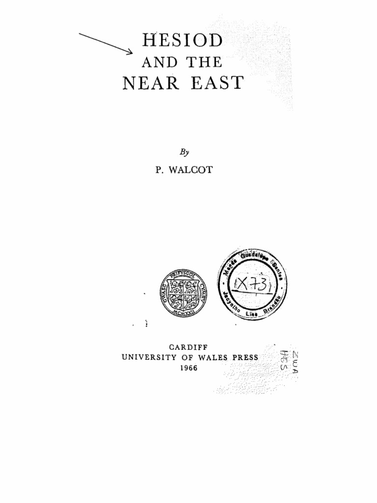 Hesiod and The Near East - Peter Walcot PDF | PDF | Aphrodite | Mythology