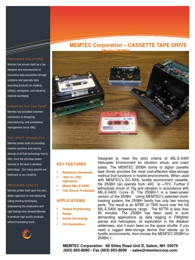 Information Technology Solutions: Memtec Corporation - Cassette Tape ...
