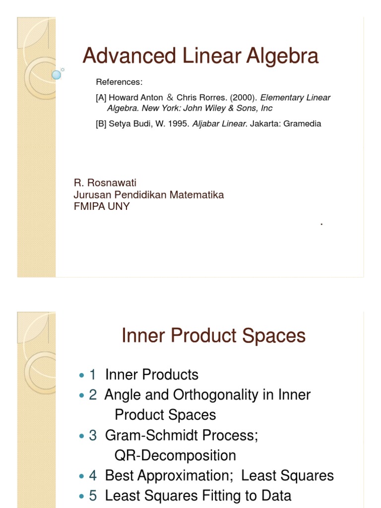 Advanced Linear Algebra Guide | PDF | Eigenvalues And Eigenvectors | Matrix (Mathematics)