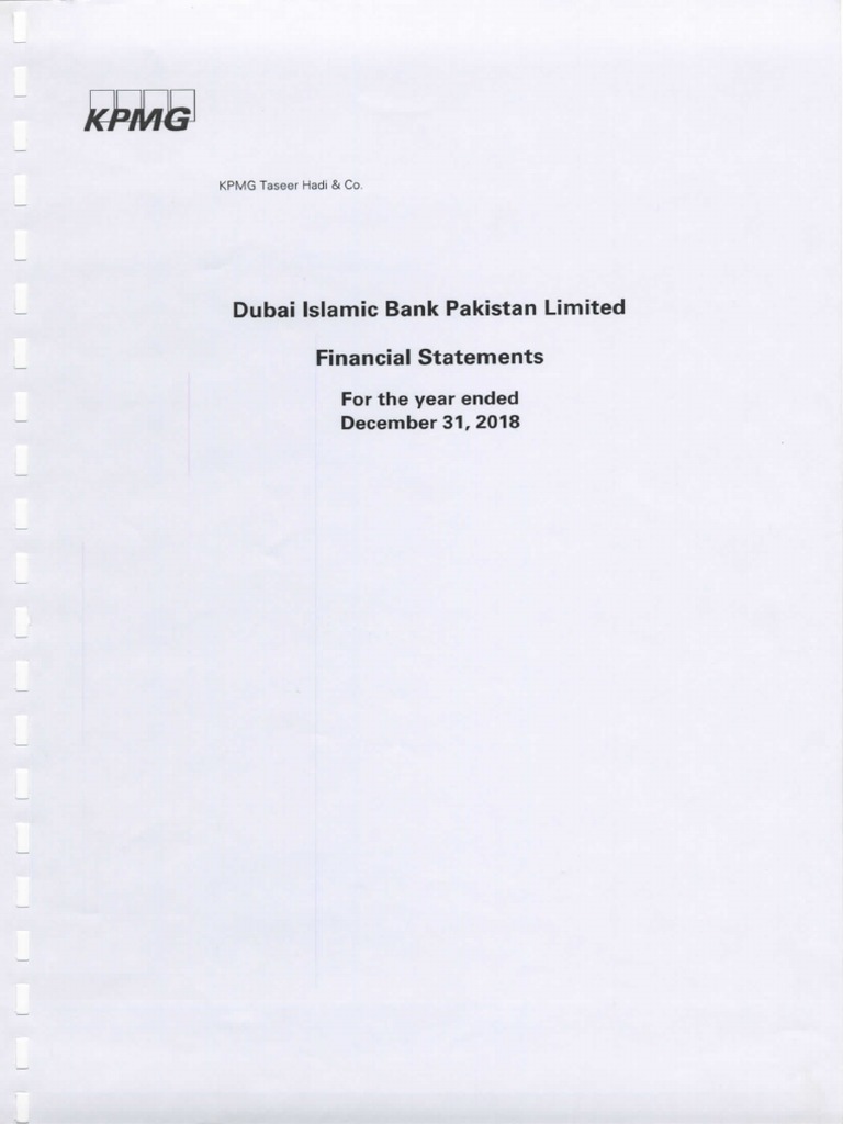DIB Pakistan 2018 Financial Audit Report | PDF | Deferred Tax ...
