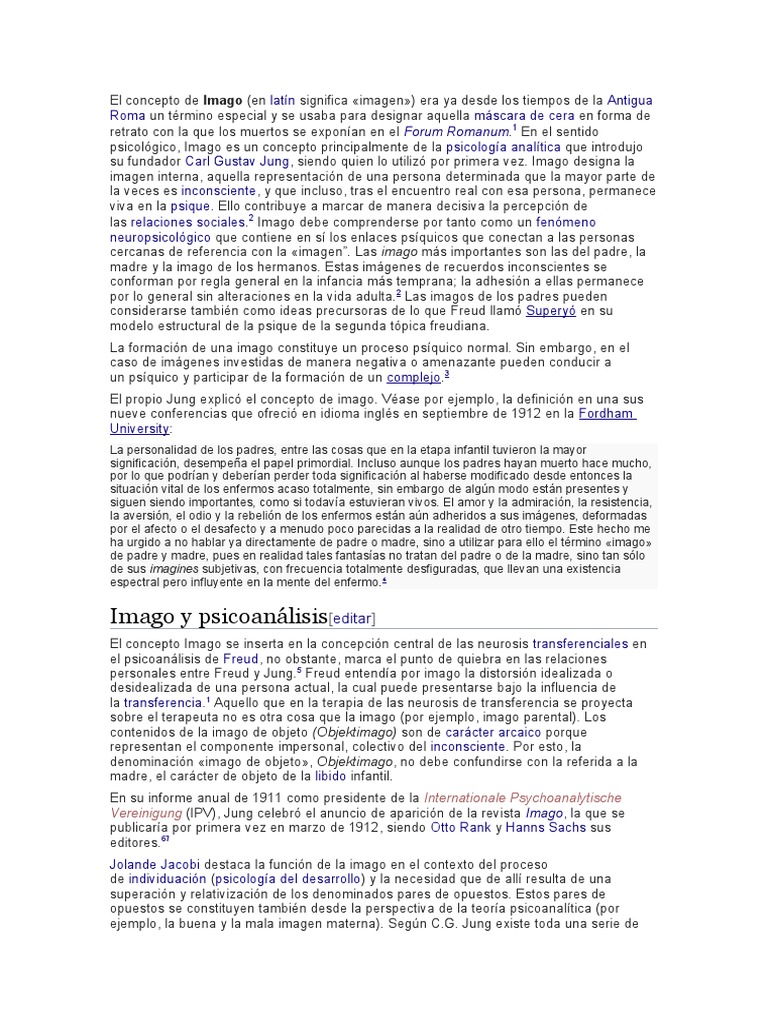 El Concepto de IMAGO | PDF | Sigmund Freud | Carl Jung