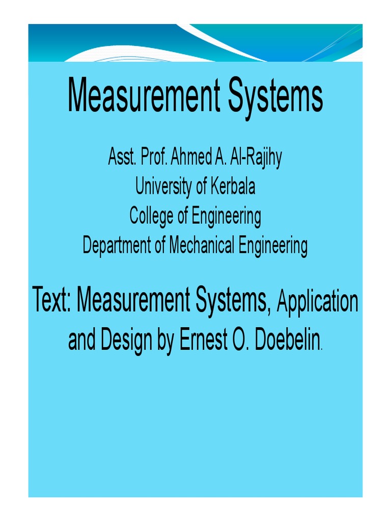 Measurment System | PDF | Electromagnetism | Applied And ...