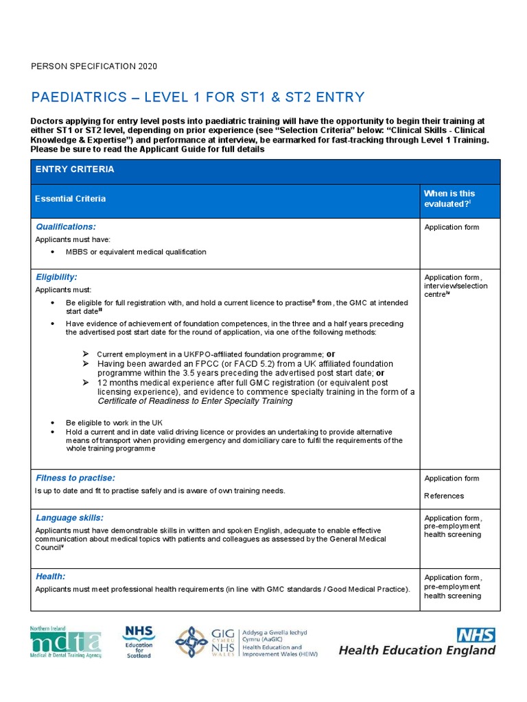 Paediatrics ST1 and ST2 | PDF | Patient Safety | Pediatrics