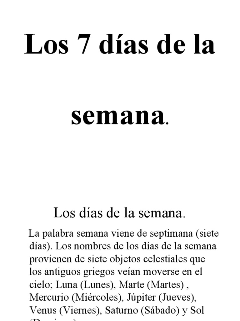 Los 7 Dias de La Semana 1333 | PDF | Afrodita | Mitología griega