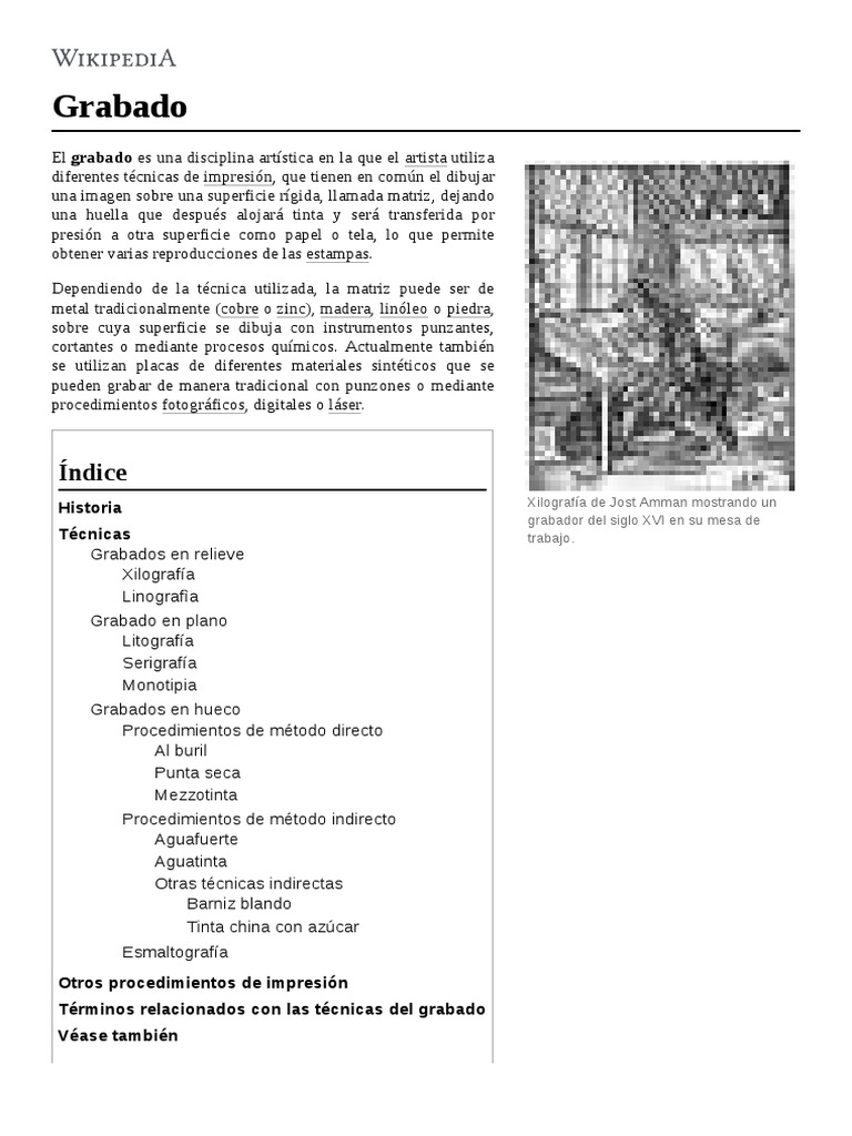 Grabado | PDF | Grabado | Litografía