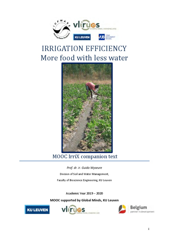 02 Irrigation Efficiency MOOC Companion V2019 REDb PDF | PDF ...