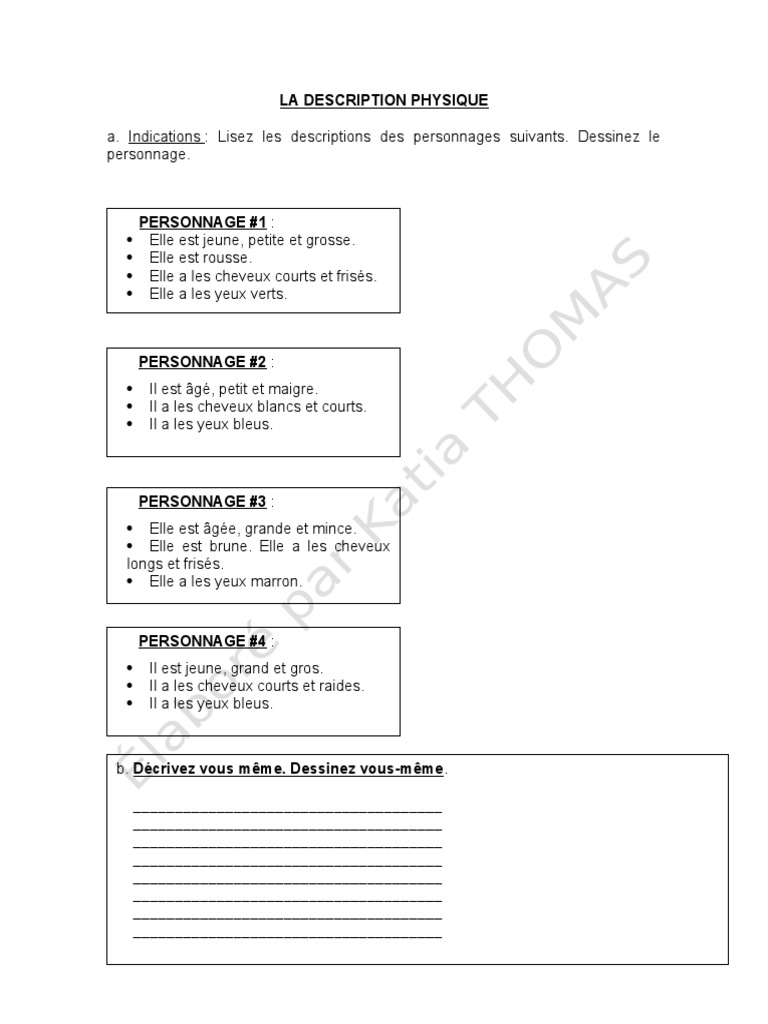 La Description Physique | PDF