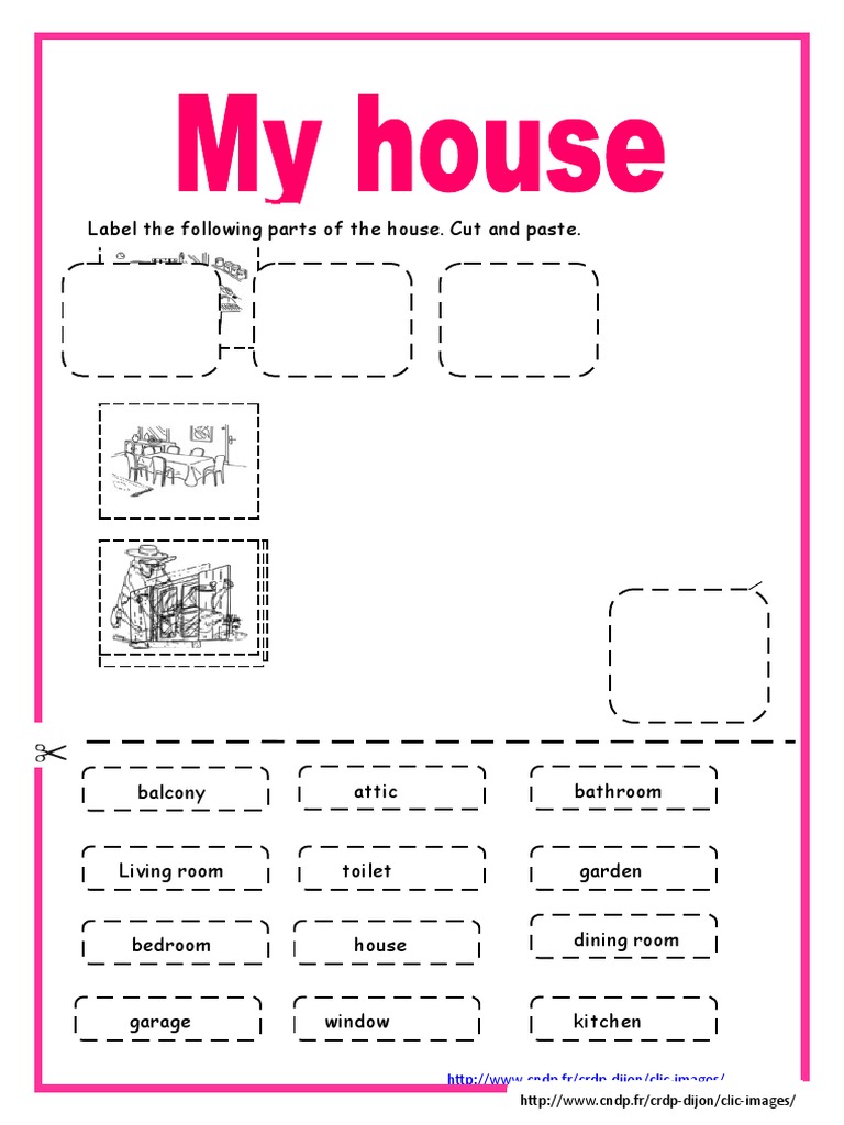 Label The Following Parts of The House. Cut and Paste | PDF