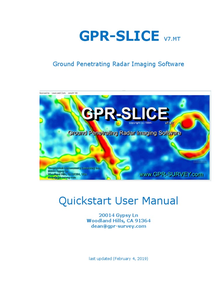 Gpr-Slice: Quickstart User Manual | PDF | Filename | Computer File
