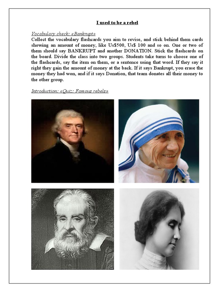 Famous Rebels and Their Impact | PDF | Rebellions | Adolescence