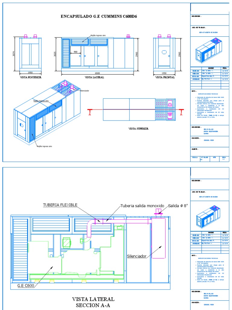 Cummins C600D6 | PDF | Bienes manufacturados | Ingeniero civil