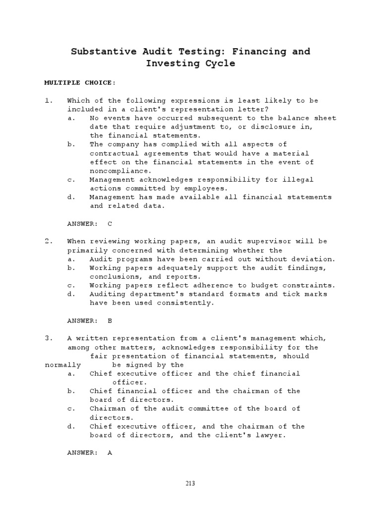 Substantive Audit Procedures Overview | PDF | Book Value | Debits And ...