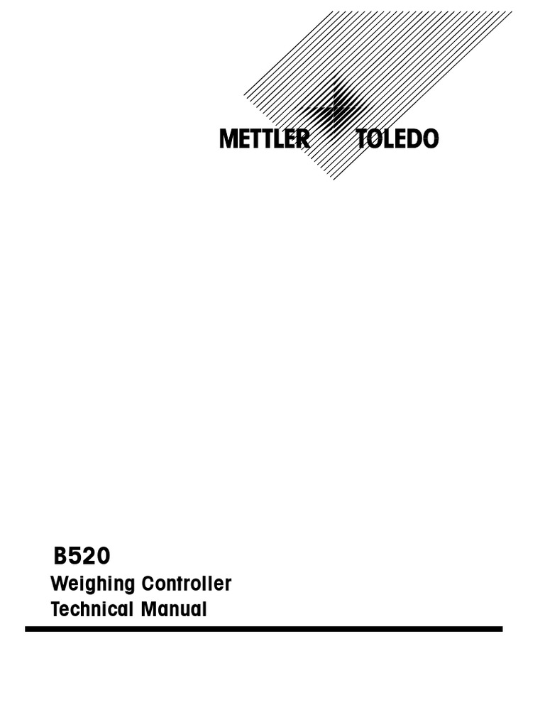 Mettler-Toledo B520 Weighing Controller User Mannual | Programmable ...